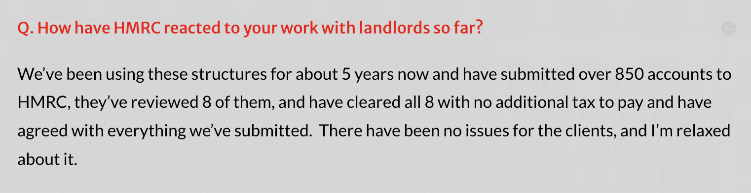 Less Tax for Landlords’ hopeless tax avoidance scheme