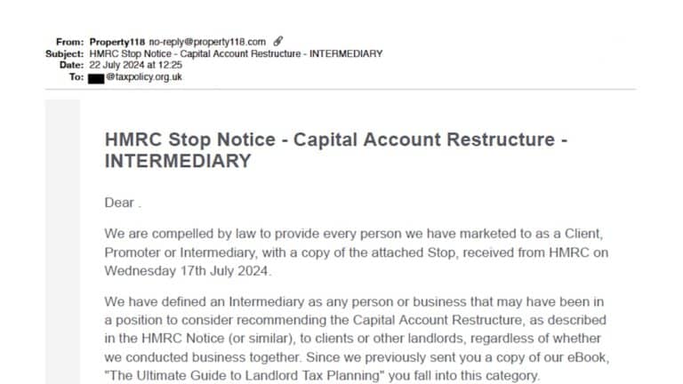 What to do if you received an HMRC stop notice from Property118?